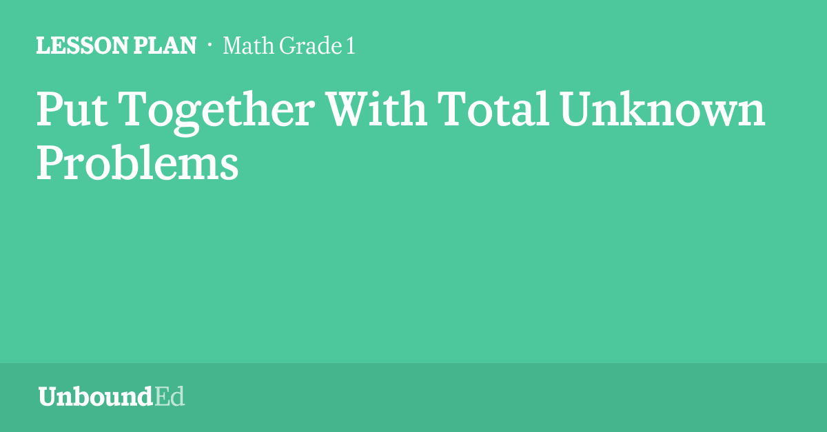 MATH G1: Put Together With Total Unknown Problems