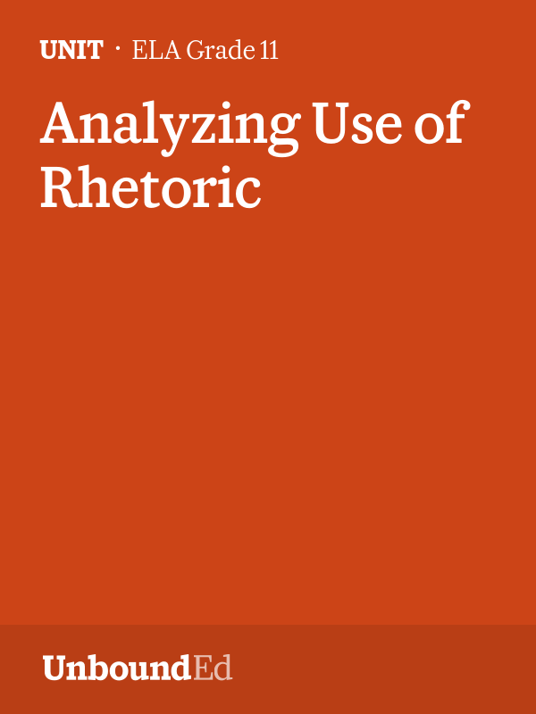 ELA G11: Analyzing Use of Rhetoric