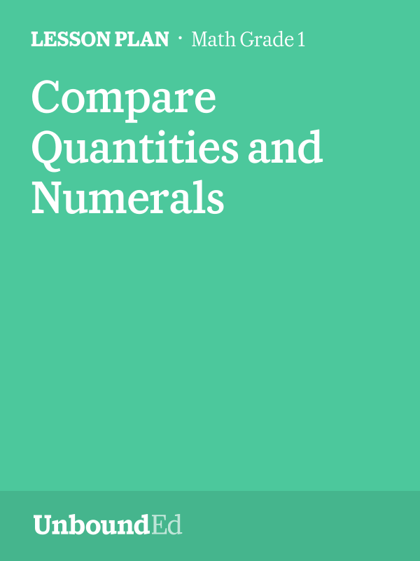 MATH G1: Compare Quantities and Numerals