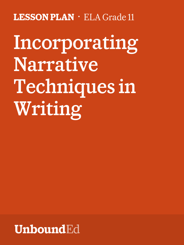 ELA G11: Incorporating Narrative Techniques in Writing