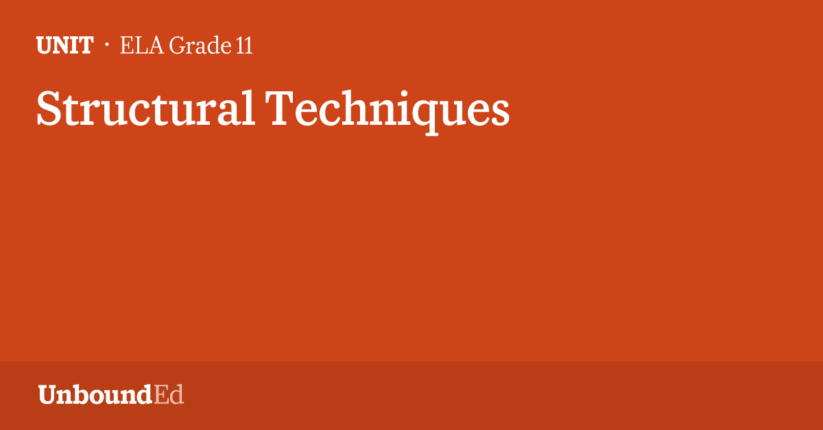 ELA G11: Structural Techniques