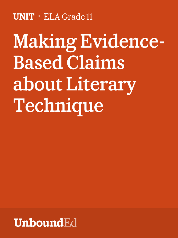 ELA G11: Making Evidence-Based Claims about Literary Technique