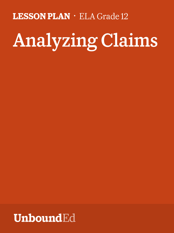 ELA G12: Analyzing Claims