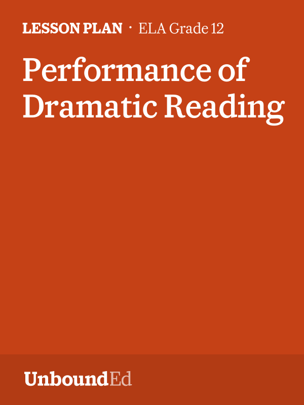 ELA G12: Performance of Dramatic Reading