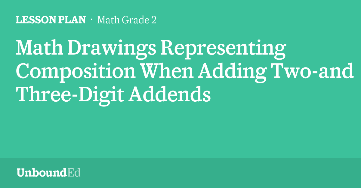 MATH G2: Math Drawings Representing Composition When Adding Two- and ...