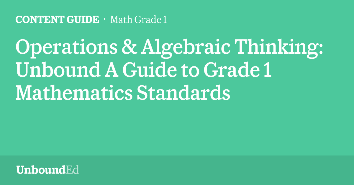 UnboundEd Mathematics Guide