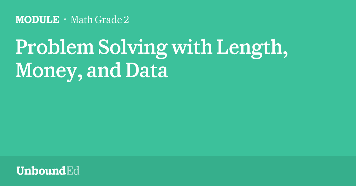 MATH G2 Problem Solving With Length Money And Data MATH G2 Problem Solving With Length Money And Data