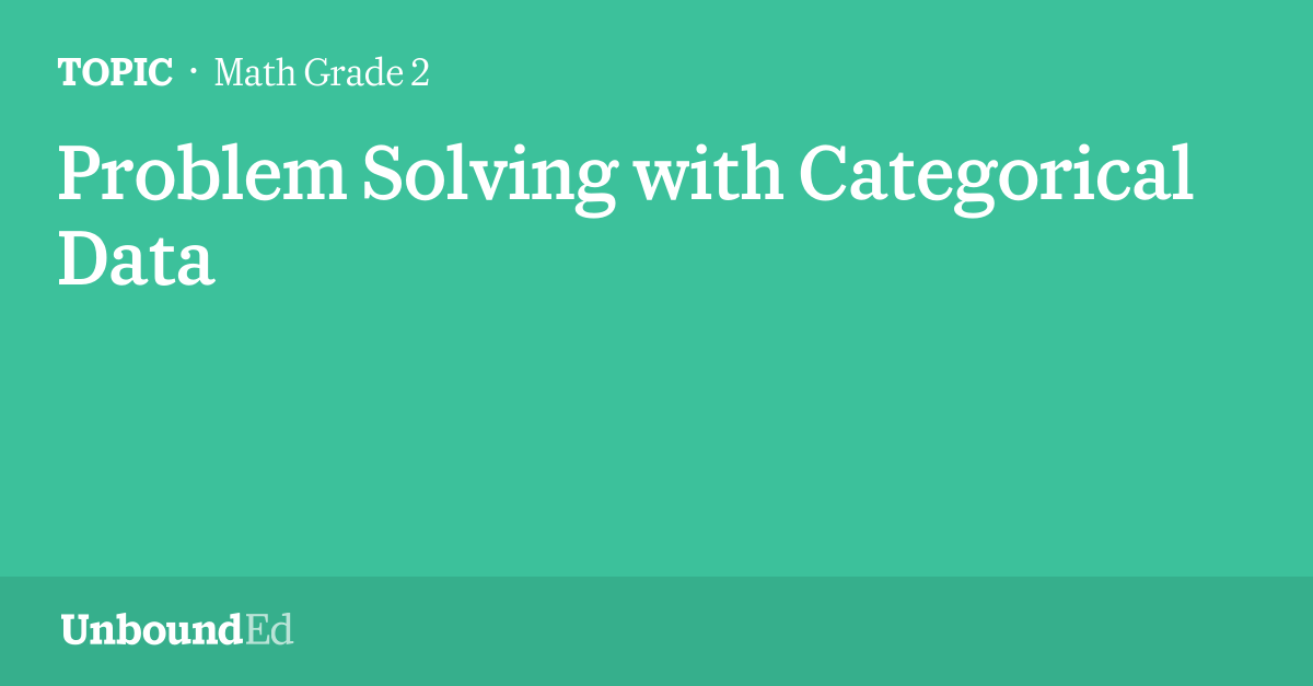 MATH G2: Problem Solving with Categorical Data