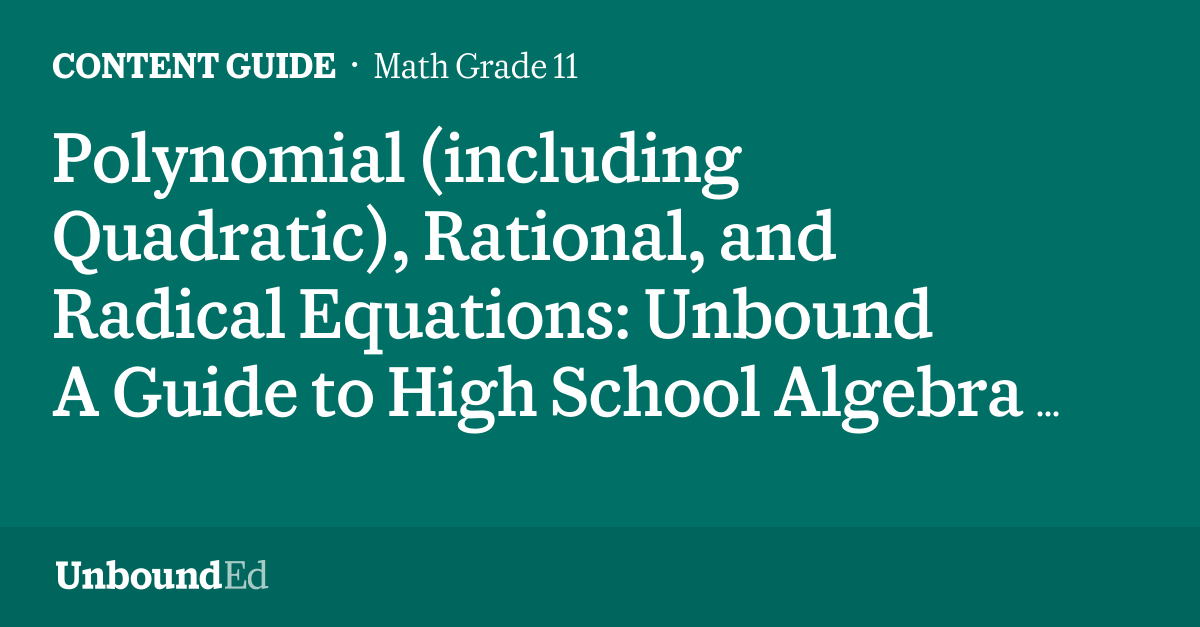 UnboundEd Mathematics Guide