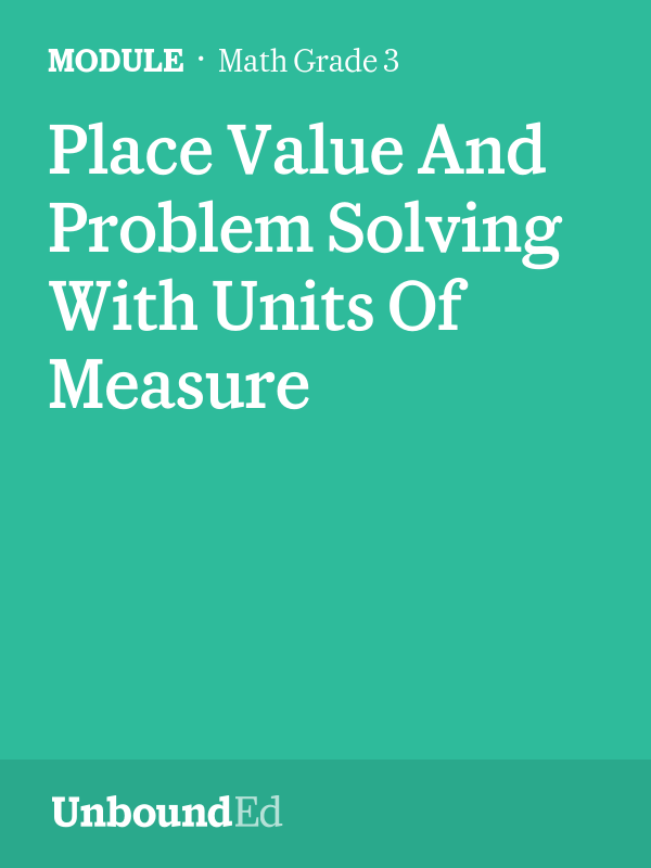 MATH G3: Place Value And Problem Solving With Units Of Measure