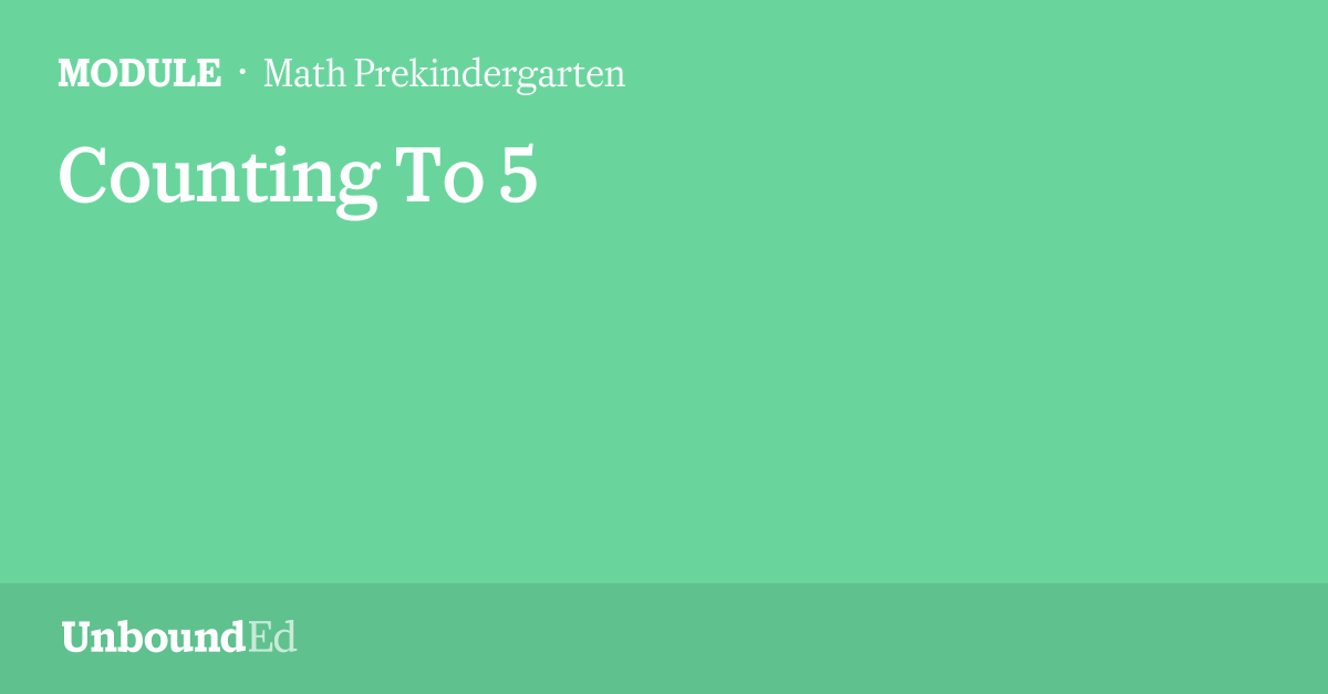 MATH PK: Counting To 5