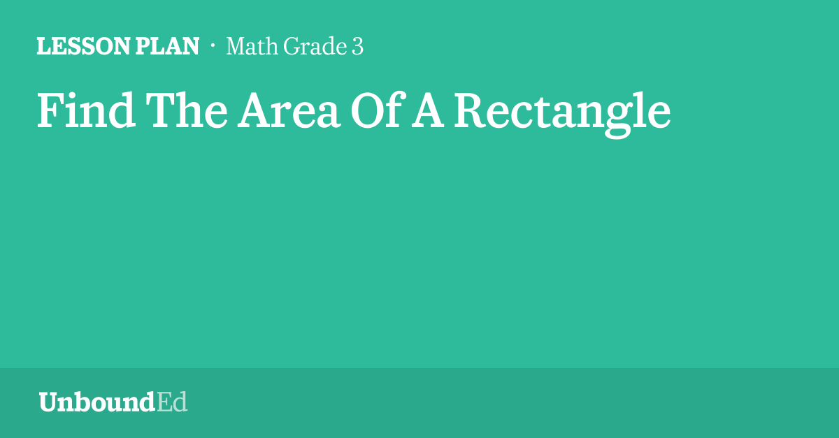 MATH G3: Find The Area Of A Rectangle