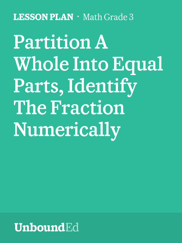 MATH G3: Partition A Whole Into Equal Parts, Identify The Fraction ...