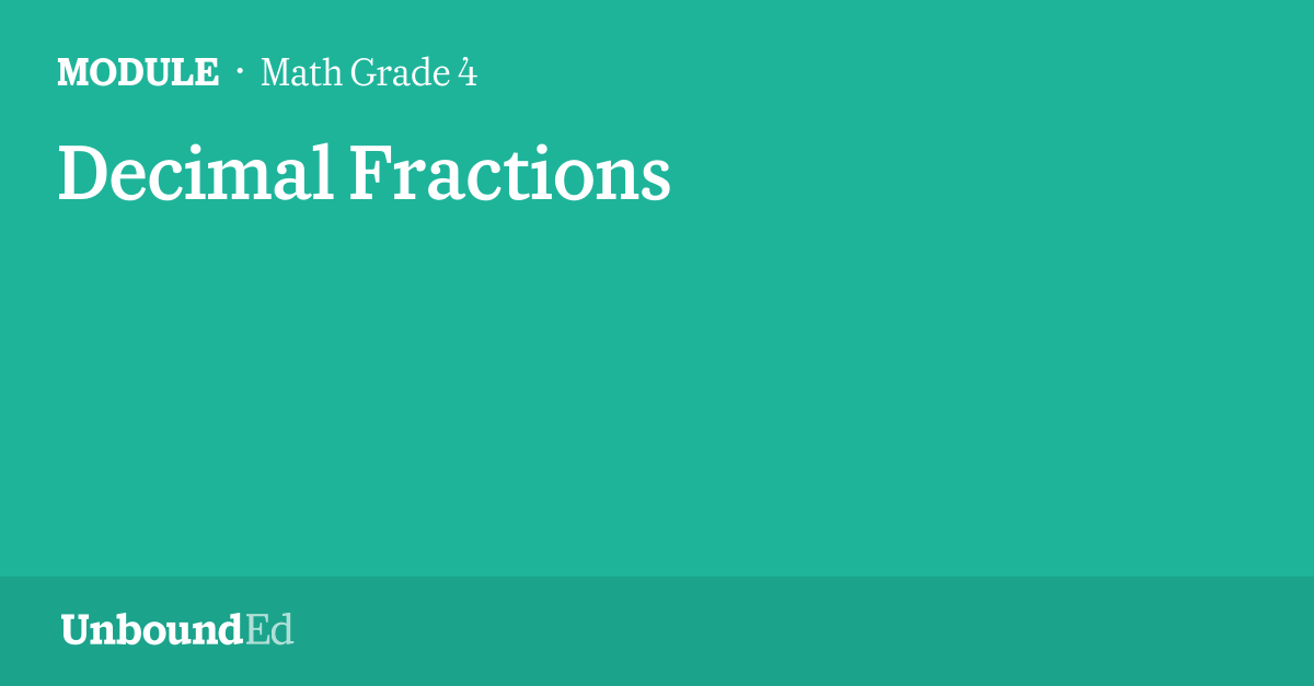 MATH G4: Decimal Fractions