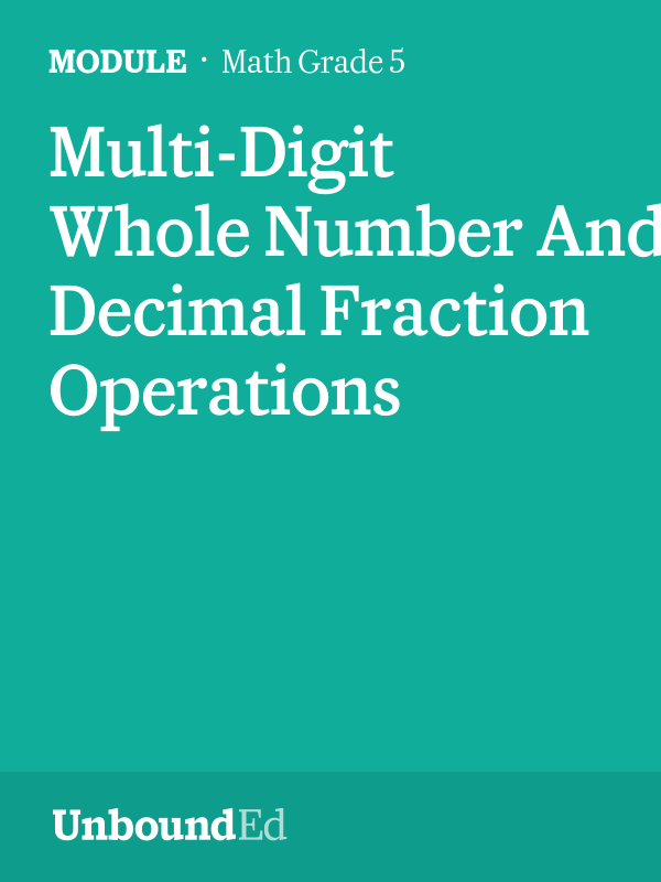 MATH G5: Multi-Digit Whole Number And Decimal Fraction Operations