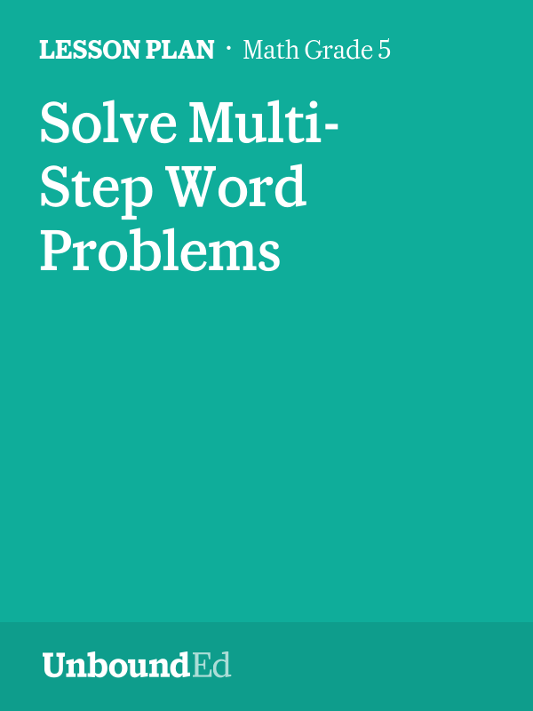 MATH G5: Solve Multi-Step Word Problems