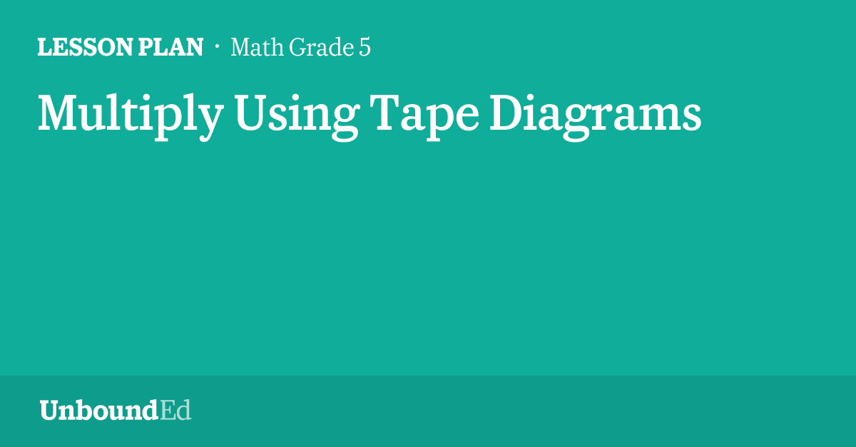 MATH G5: Multiply Using Tape Diagrams