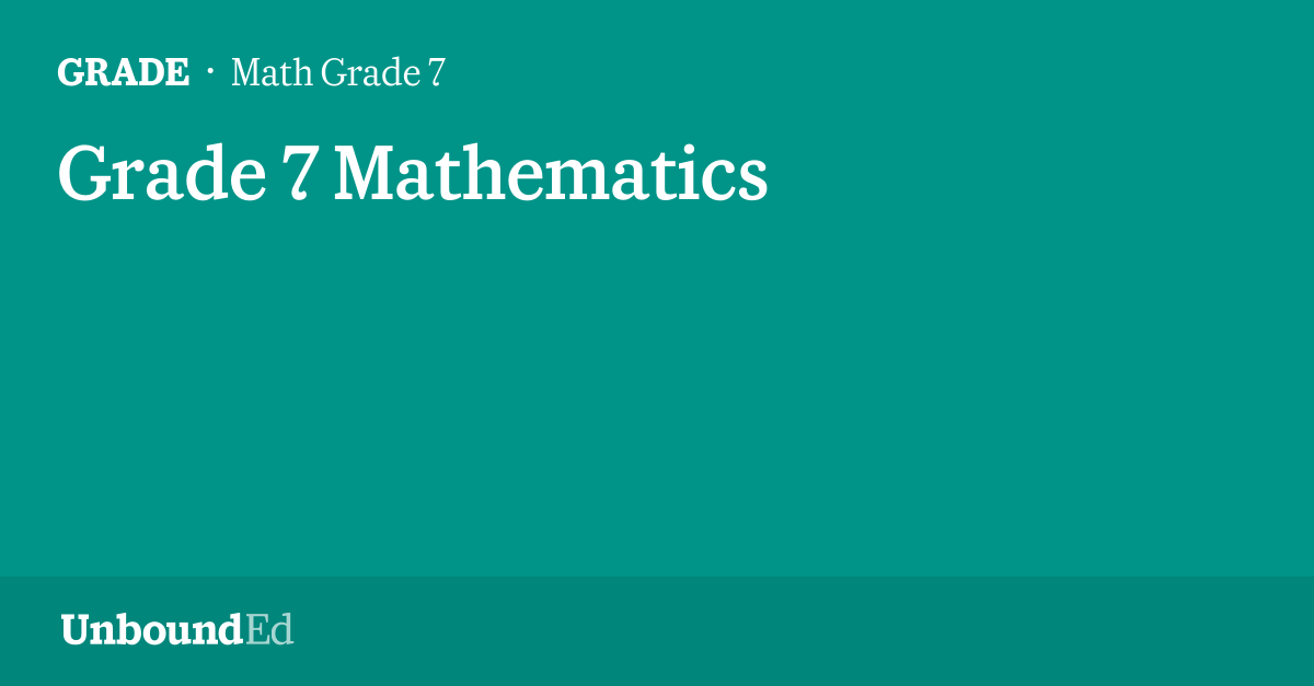 MATH G7: Grade 7 Mathematics
