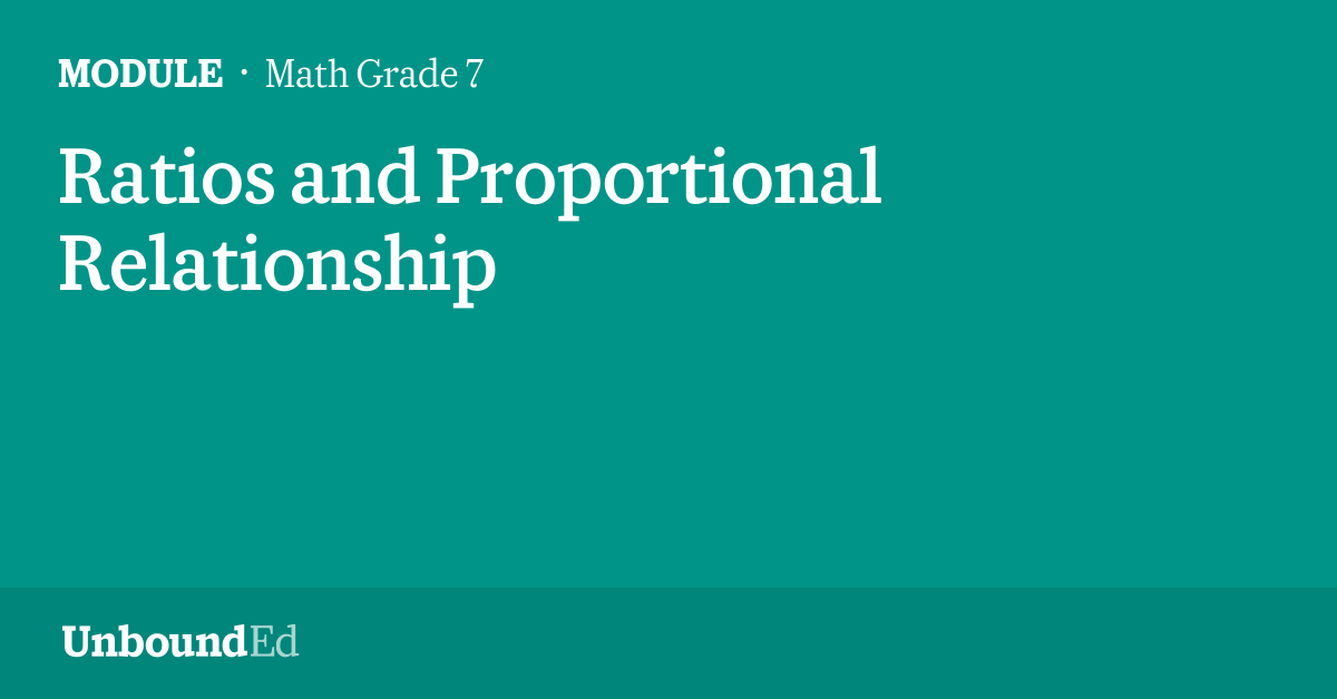 MATH G7: Ratios and Proportional Relationship