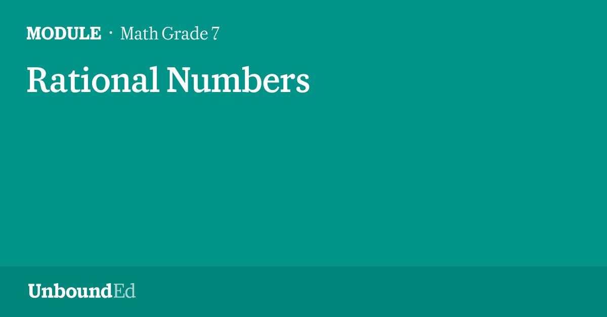 MATH G7: Rational Numbers