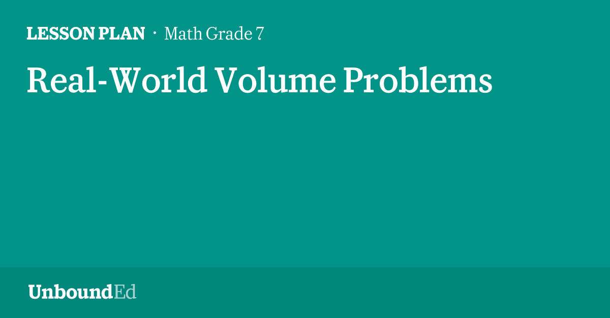 MATH G7: Real-World Volume Problems