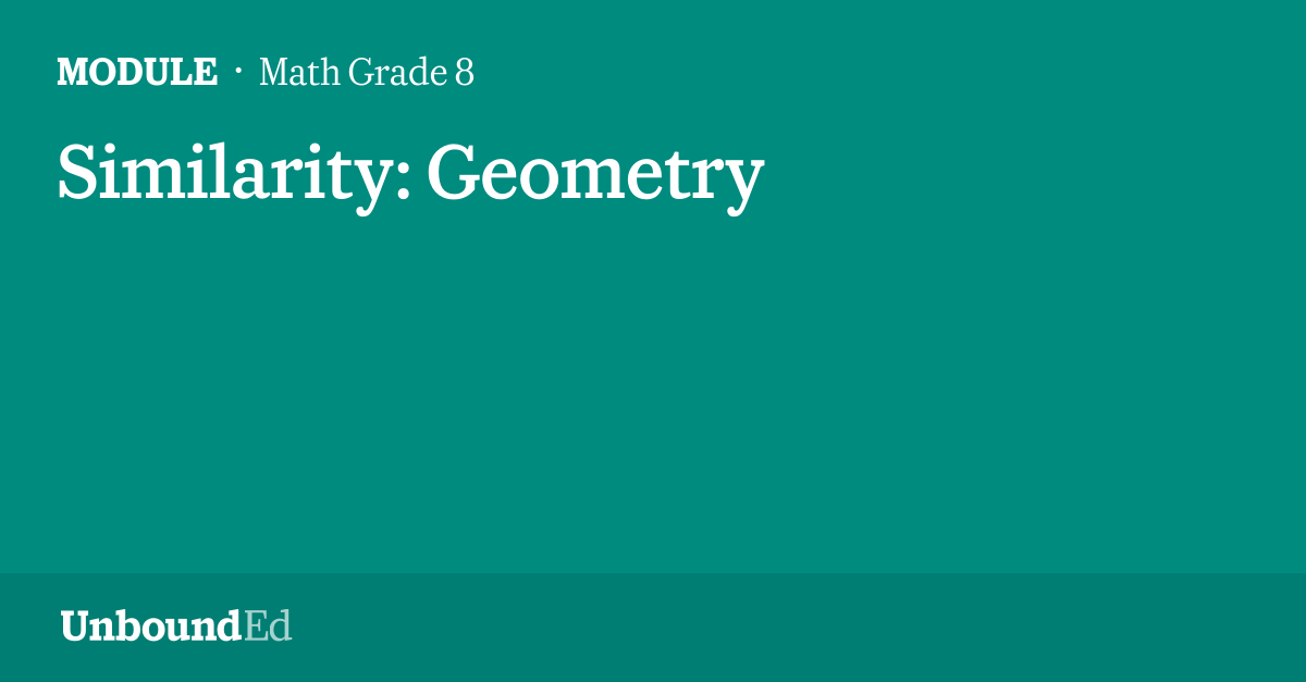 MATH G8: Similarity: Geometry