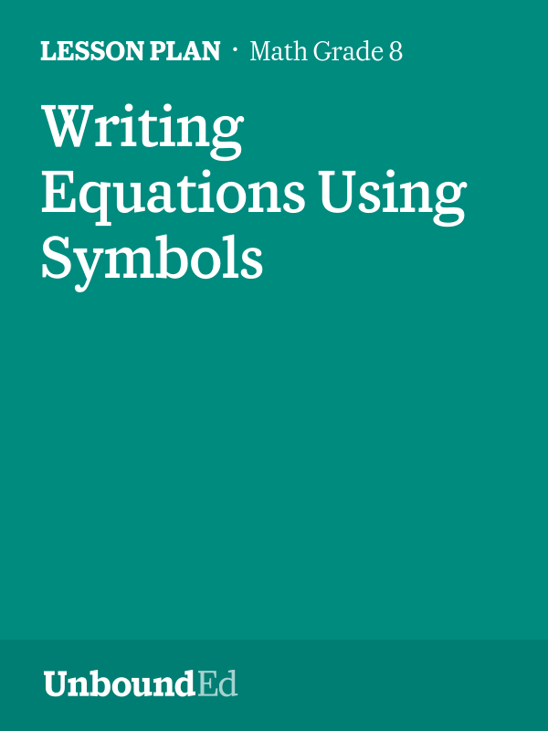 MATH G8: Writing Equations Using Symbols