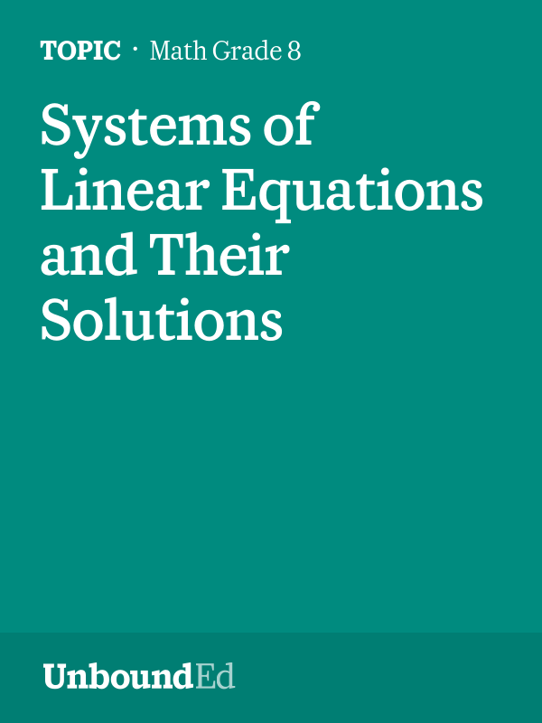MATH G8: Systems of Linear Equations and Their Solutions