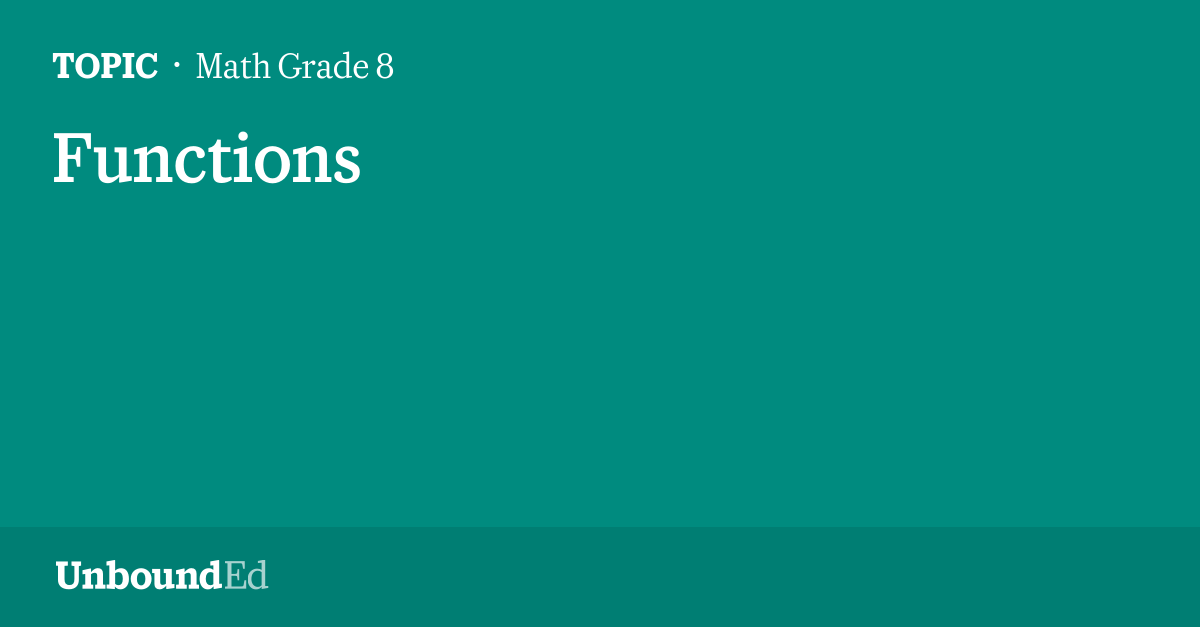 MATH G8: Functions