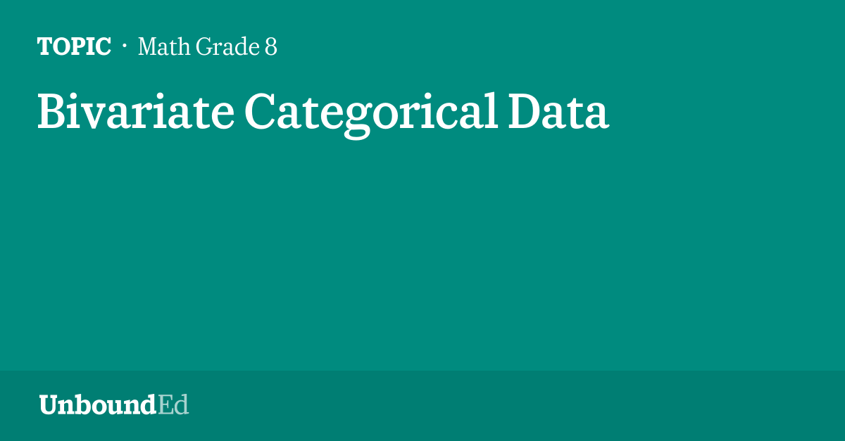 MATH G8: Bivariate Categorical Data