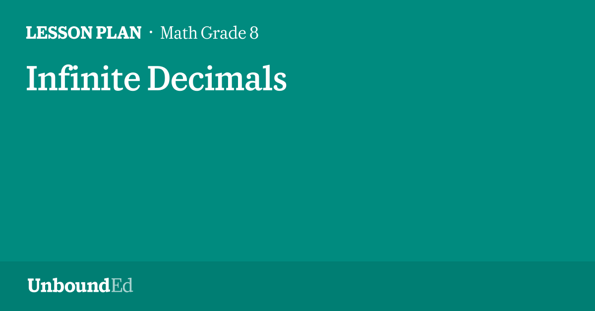 MATH G8: Infinite Decimals