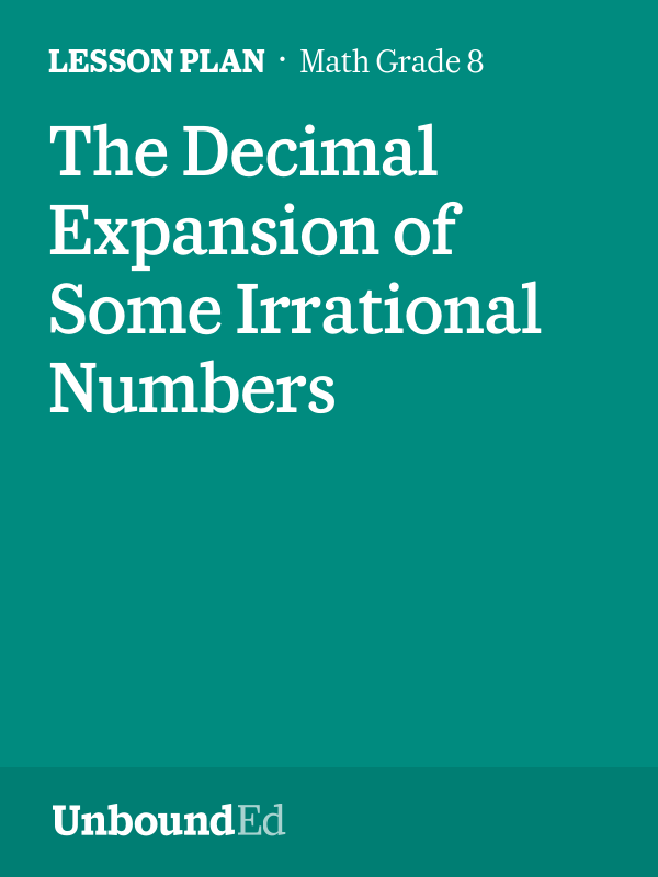 MATH G8: The Decimal Expansion of Some Irrational Numbers