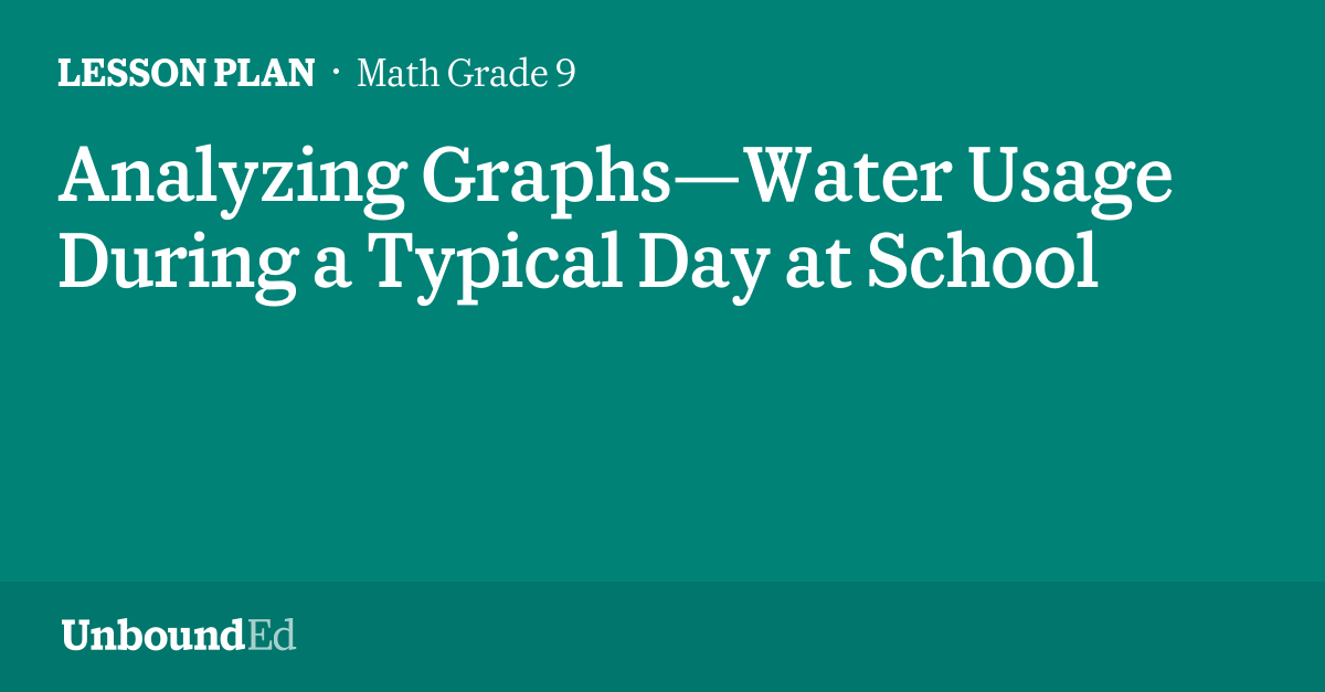 MATH G9: Analyzing Graphs—Water Usage During a Typical Day at School