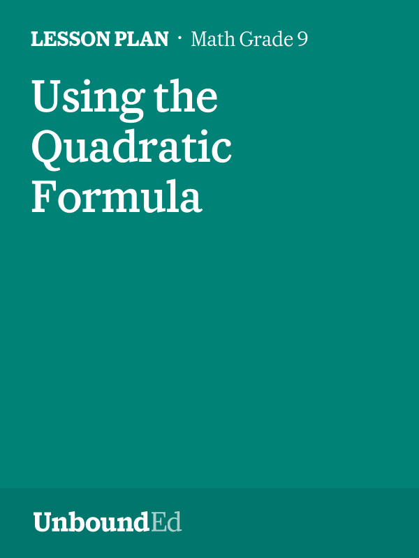 MATH G9: Using the Quadratic Formula