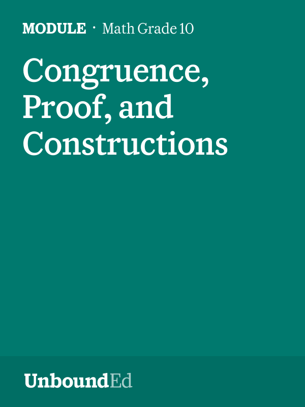 MATH G10: Congruence, Proof, and Constructions
