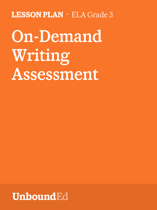ELA G3: On-Demand Writing Assessment