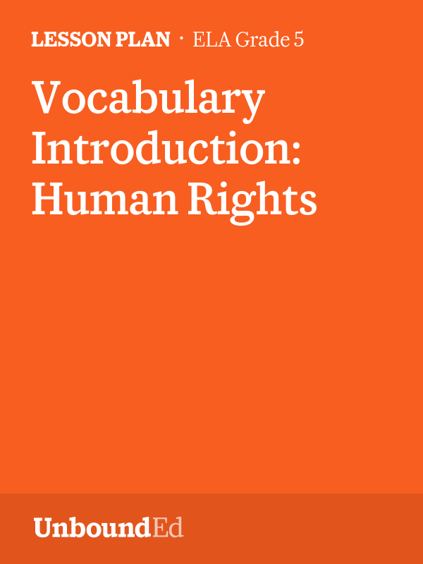 ELA G5: Vocabulary Introduction: Human Rights