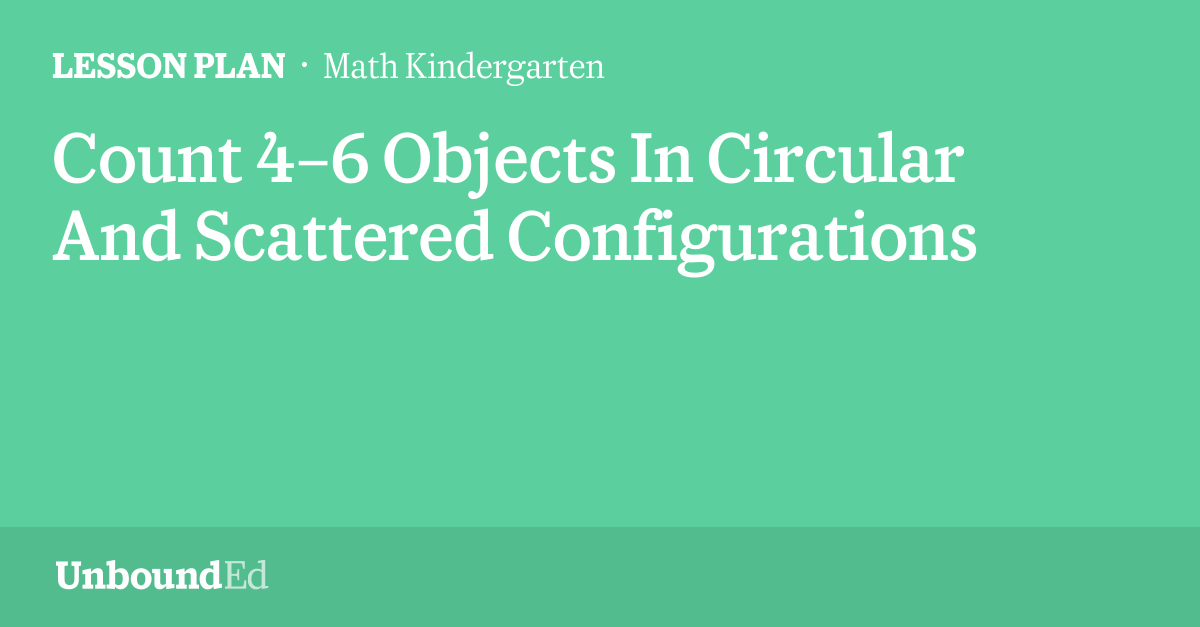 MATH K: Count 4–6 Objects In Circular And Scattered Configurations