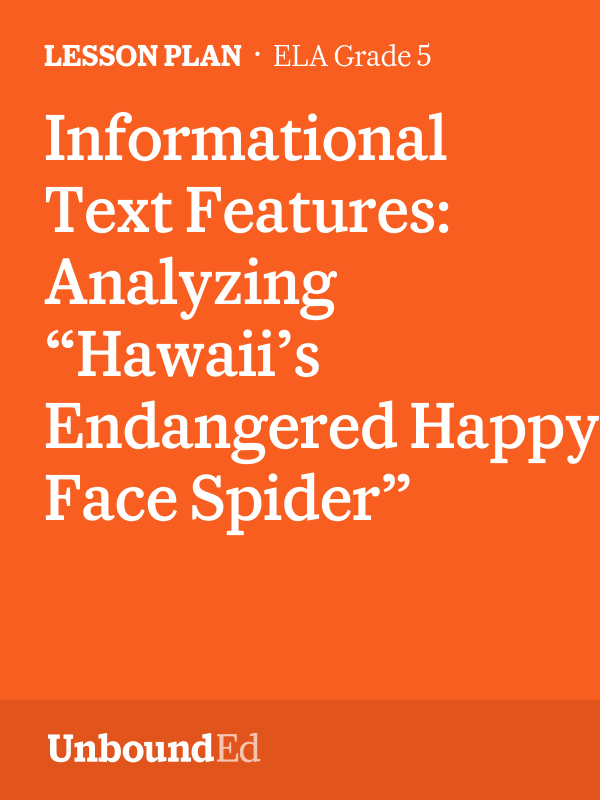 ELA G5: Informational Text Features: Analyzing “Hawaii’s Endangered ...