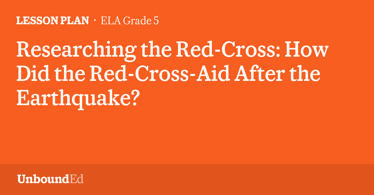 ELA G5: Researching the Red-Cross: How Did the Red-Cross-Aid After the ...