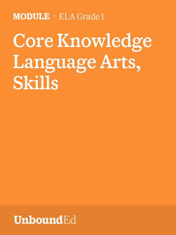 ELA G1: Core Knowledge Language Arts, Skills