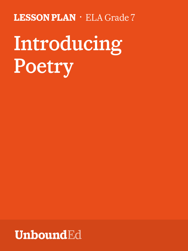 ELA G7: Introducing Poetry